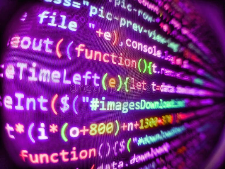 Abstract Information Technology Modern Background. Code on Dark Background Stock Photo - Image ...