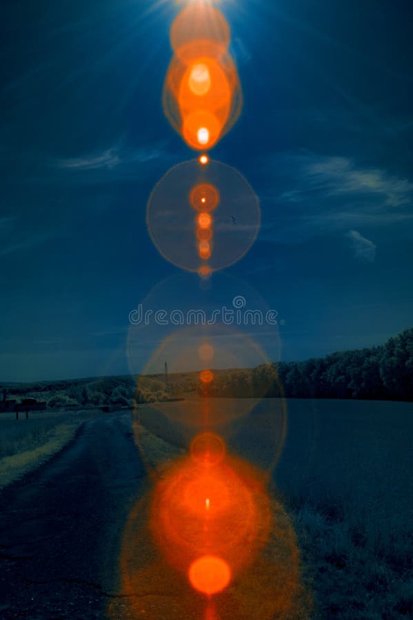 An Abstract Infrared Photo of a Swirling Vortex of Light and Colors ...