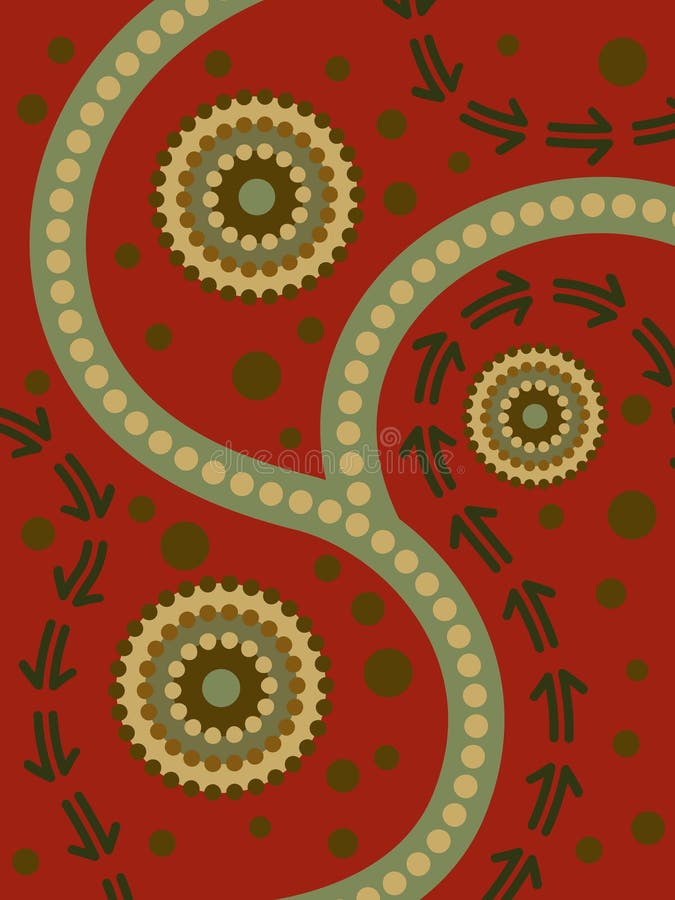 Abstract Inheems Art. vector illustratie. Illustration of vlek - 10335235