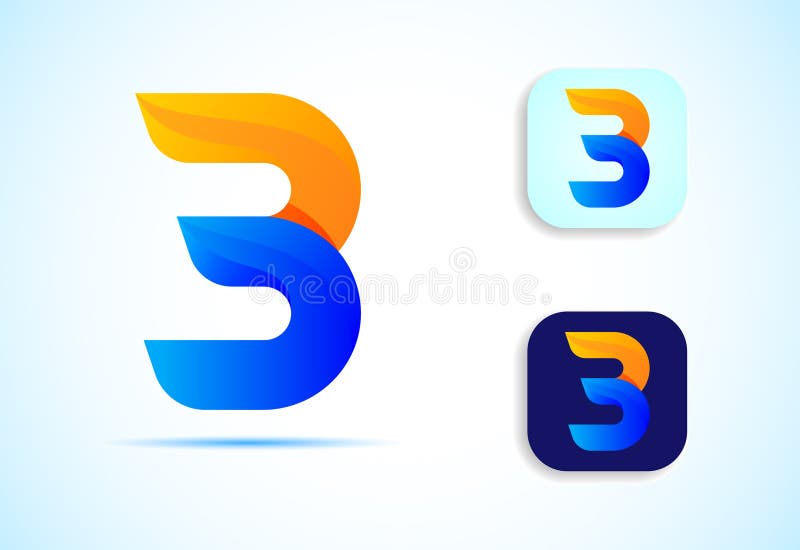 Abstract Initial Alphabet B Logo Design. Multi-color Gradient Letter ...