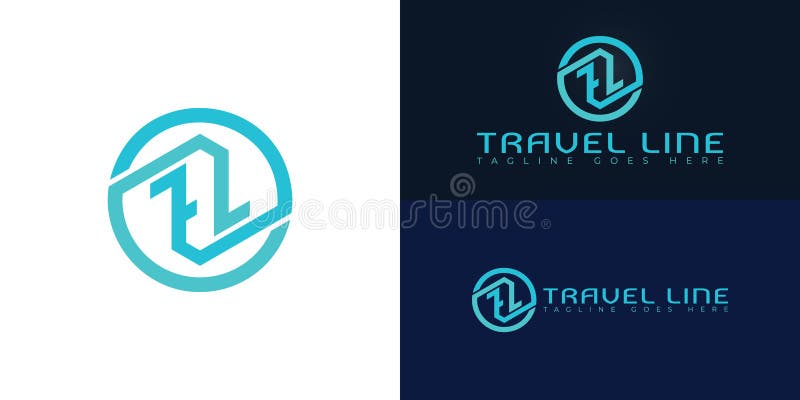 Abstract Initial Circle Letter TL or LT Logo in Blue Color Isolated on ...