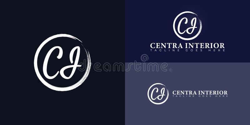Abstract Initial Circle Letters CI or IC Logo in White Color Isolated ...