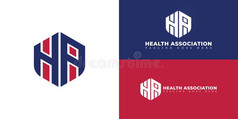 Ha Letter Logo Design Blue Red Colors Stock Illustrations – 1 Ha Letter ...