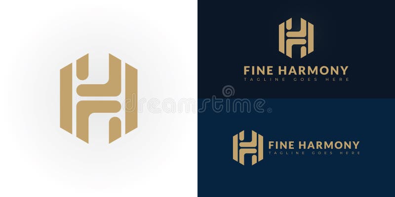 Abstract Initial Hexagon Letters FH or HF Logo in Gold Color Isolated ... Abstract Initial Hexagon Letters FH or HF Logo in Gold Color Isolated ...