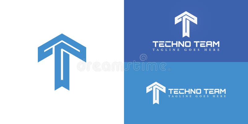 Abstract Initial Hexagon Letters T or TT Logo in Blue Color Isolated on ...