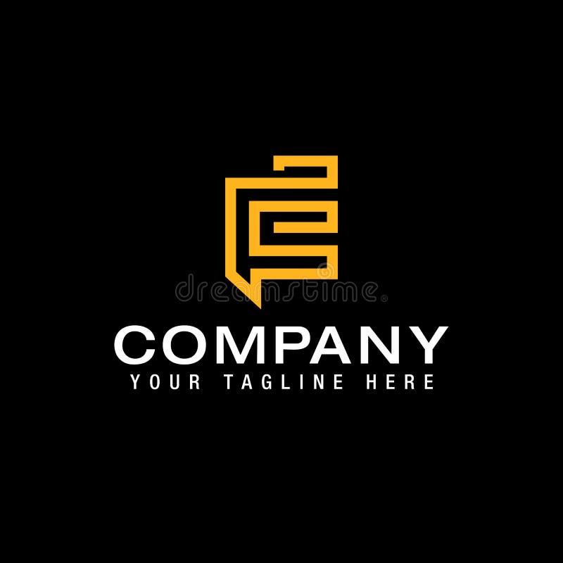 Abstract Initial Letter E Logo in Linear Concept Letter E Logo Design ...