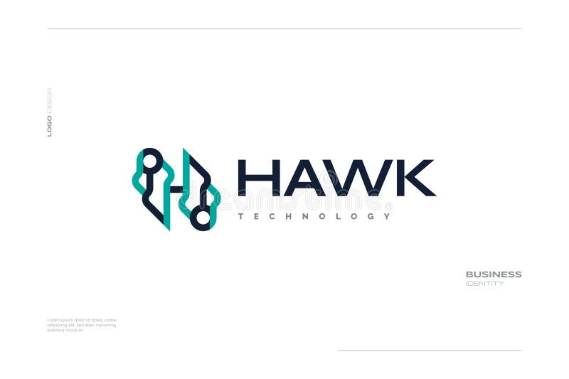 Abstract Initial Letter H Logo with Connected Technology Concept Stock ...