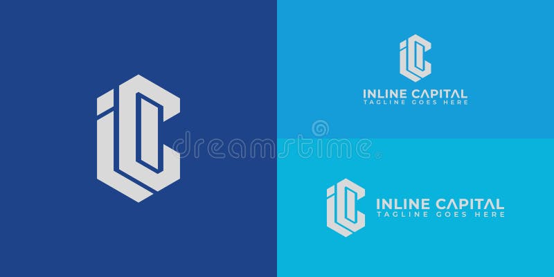 Abstract Initial Letter IC or CI Logo in White Color Isolated on ...