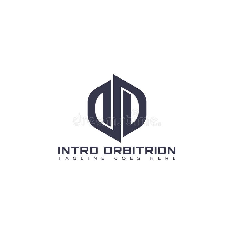 Abstract Initial Letter IO or OI Logo in Blue-grey Color Isolated in ...