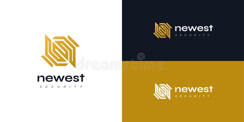 Abstract Initial Letter N Logo in Gold Gradient Style Stock Vector ...