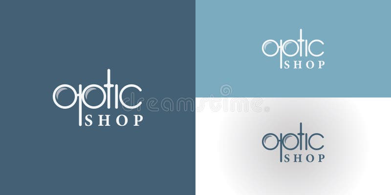 Abstract Initial Letter Optic Logo Applied for Optic Shop Logo Design ...