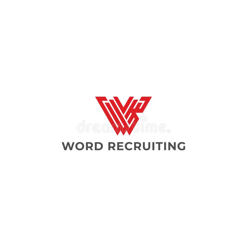 Abstract Initial Letter WR or RW Triangle Monogram Cool Modern Logo in ...