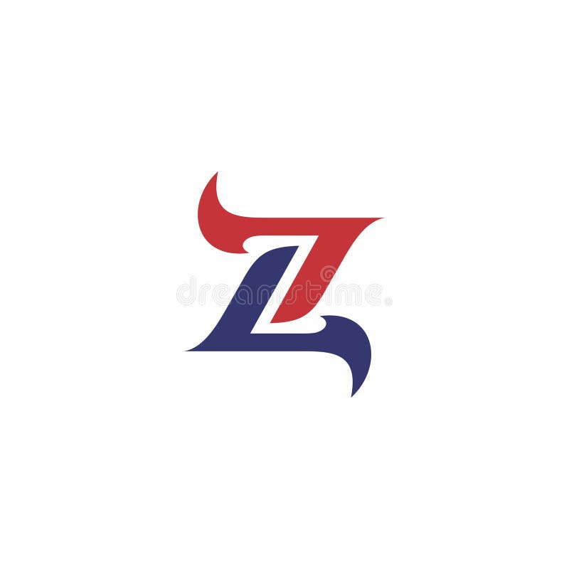 Abstract Initial Letter Z Logo with Red and Blue Color. Z Logo Icon ...