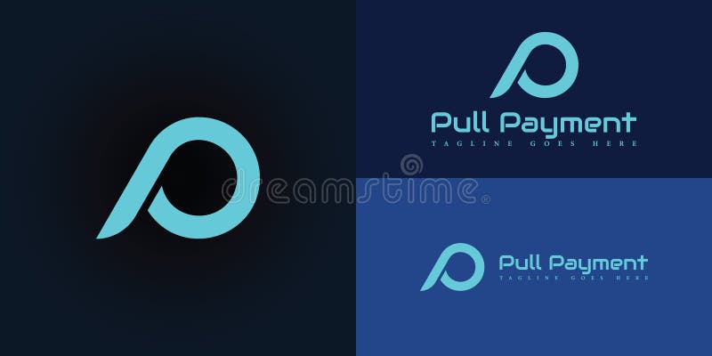 Abstract Initial Rounded Letter P or PP Logo in Blue Color Isolated on ...