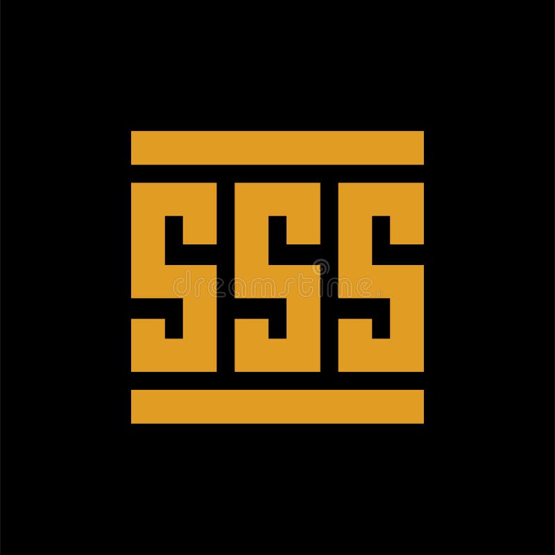 Abstract Initial SSS Logo, Flat Logo Design Template Vector Stock ...