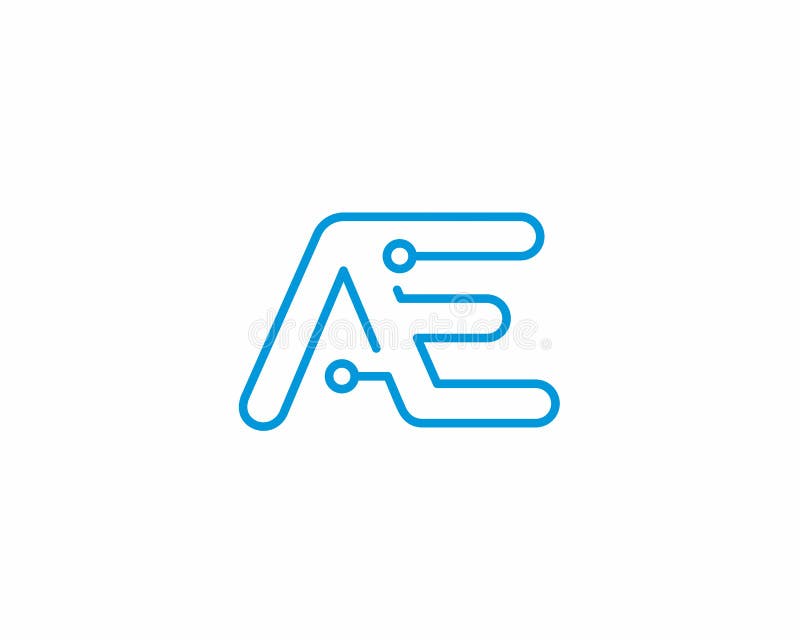 AE Letters, Electronic Logo Design Vector 001 Stock Vector ...