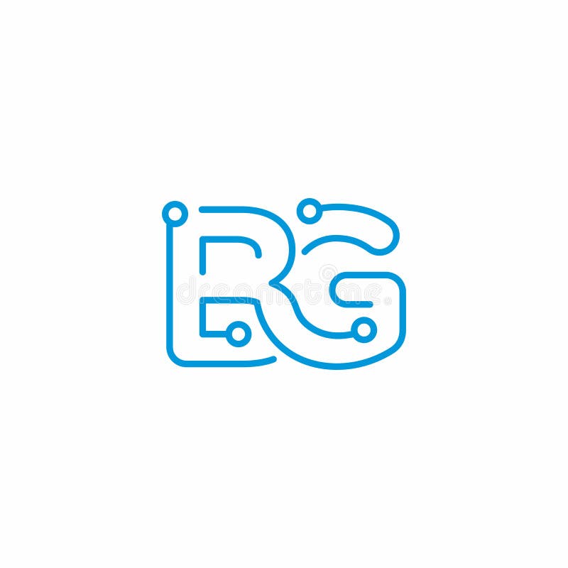 BG Letters, Electronic Logo Design Vector 001 Stock Illustration ...