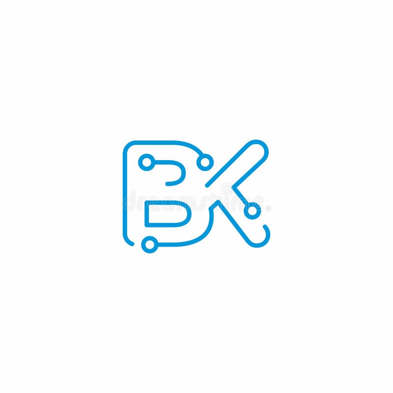 BK Letters, Electronic Logo Design Vector 001 Stock Vector ...