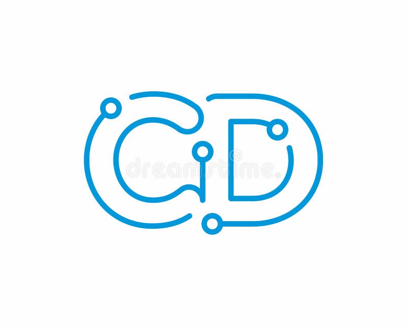 CD Letters, Electronic Logo Design Vector 001 Stock Vector ...