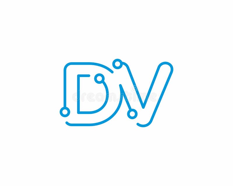 DV Letters, Electronic Circuit, Technology Logo Design Vector 001 Stock ...