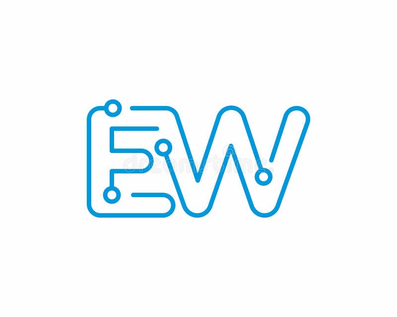 EW Letters, Electronic Circuit, Technology Logo Design Vector 001 Stock ...