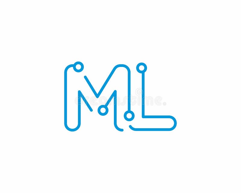 ML Letters, Electronic Circuit, Technology Logo Design Vector 001 Stock ...