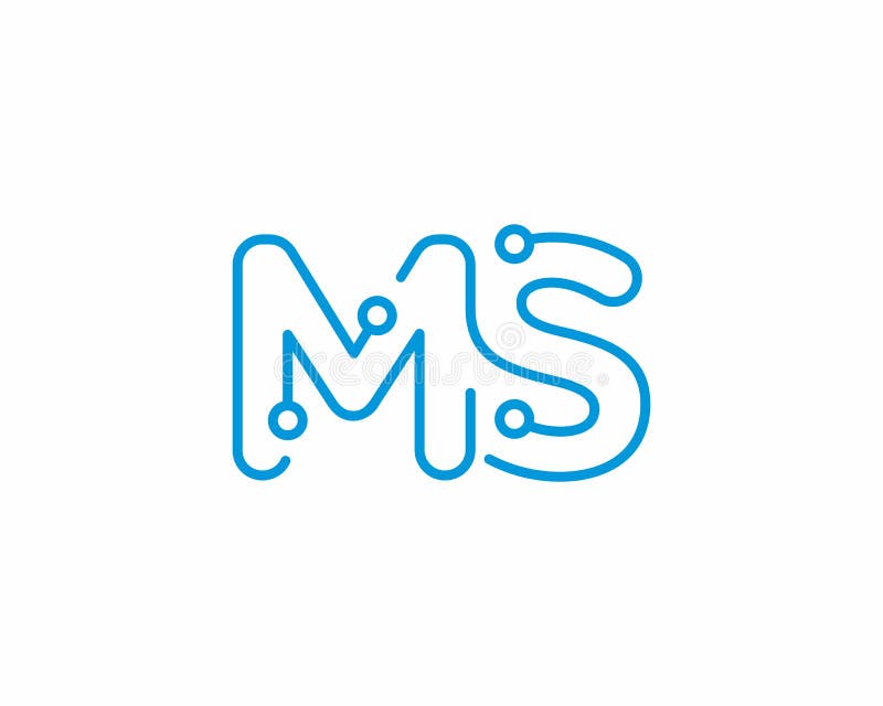 MS Letters, Electronic Circuit, Technology Logo Design Vector 001 Stock ...