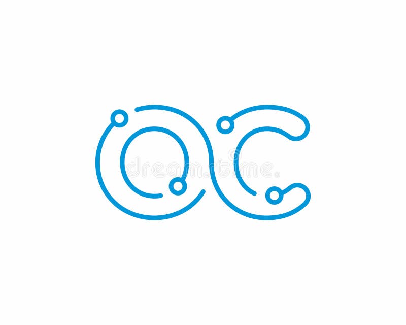 OC Letters, Electronic Circuit, Technology Logo Design Vector 001 Stock ...