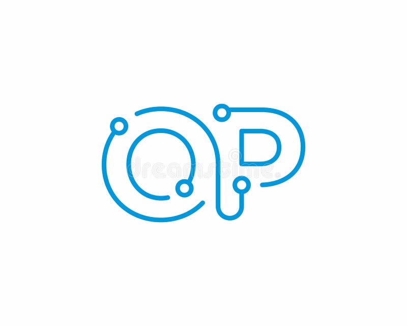 OP Letters, Electronic Circuit, Technology Logo Design Vector 001 Stock ...