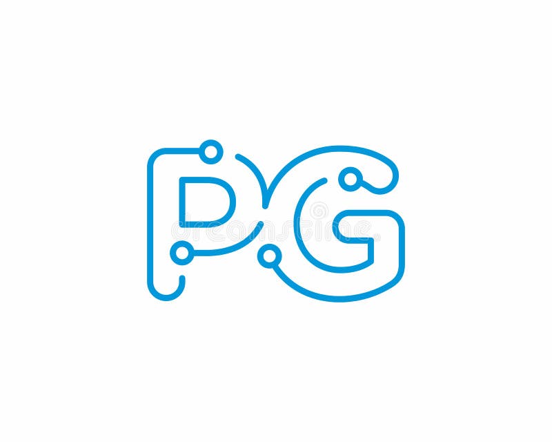 PG Letters, Electronic Circuit, Technology Logo Design Vector 001 Stock ...