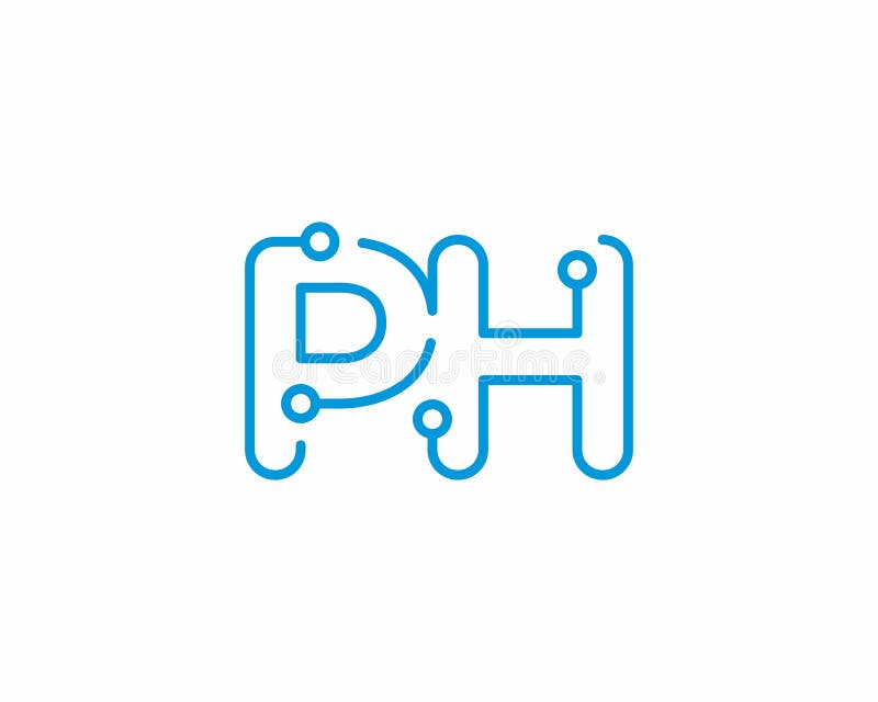 PH Letters, Electronic Circuit, Technology Logo Design Vector 001 Stock ...