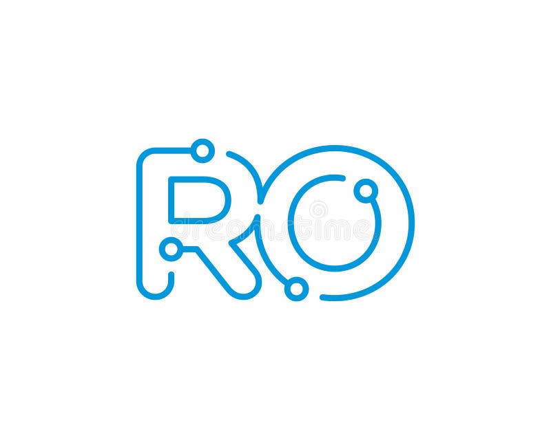 RO Letters, Electronic Circuit, Technology Logo Design Vector 001 Stock ...