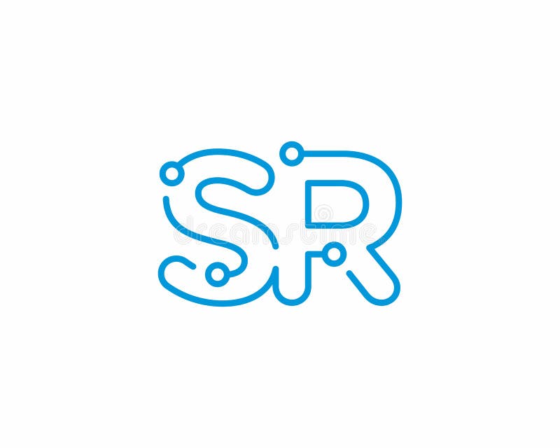 SR Letters, Electronic Circuit, Technology Logo Design Vector 001 Stock ...