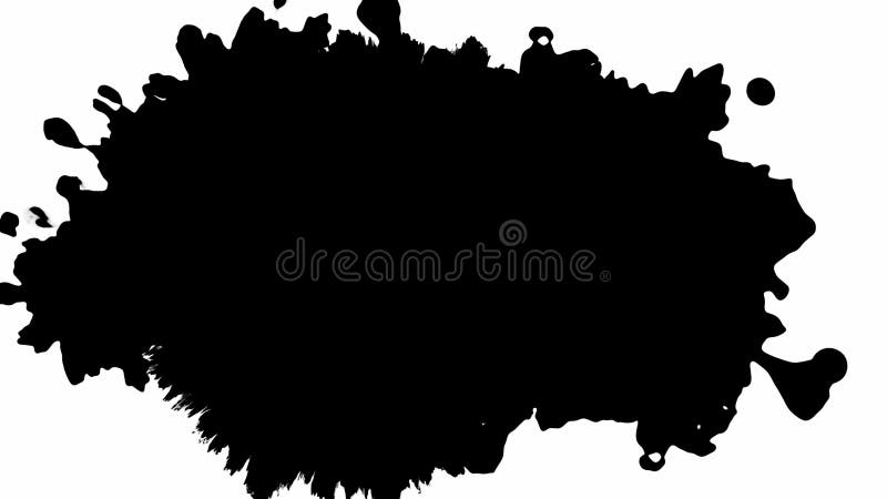 An Abstract Ink Blot Design Against a Crisp White Background, Creating ...