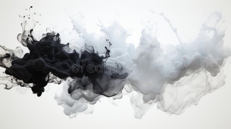 Abstract Ink Blot Design with Fluid Strokes and High Resolution ...