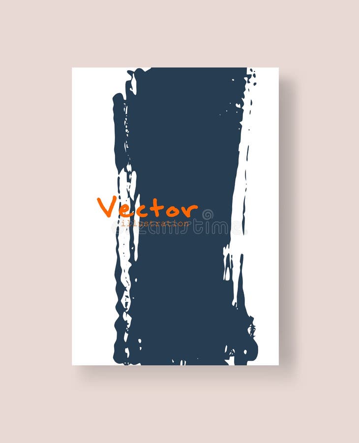 Abstract Ink Brush Banners with Grunge Effect Stock Vector ...