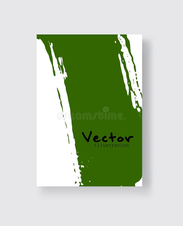 Abstract Ink Brush Banners with Grunge Effect Stock Vector ...