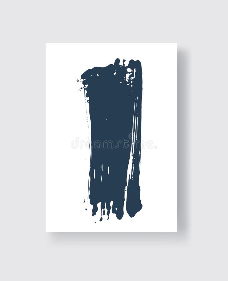 Abstract Ink Brush Banners with Grunge Effect Stock Vector ...