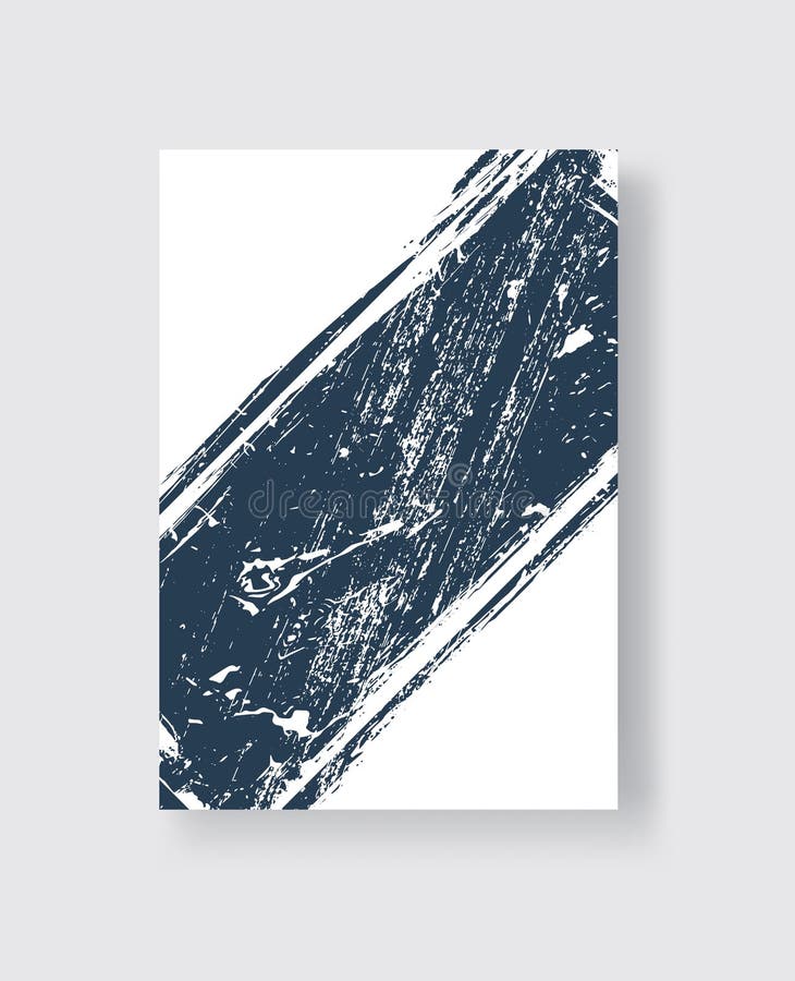 Abstract Ink Brush Banners with Grunge Effect Stock Vector ...