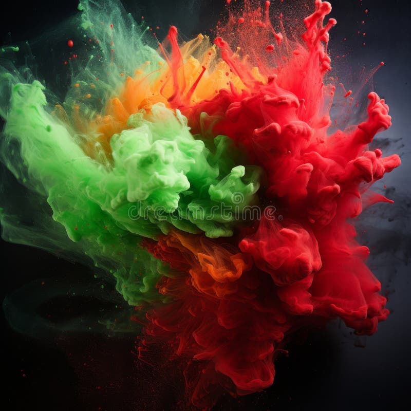 Abstract Ink Clouds in Water. Color Explosion. Dynamic Ink Paint in ...