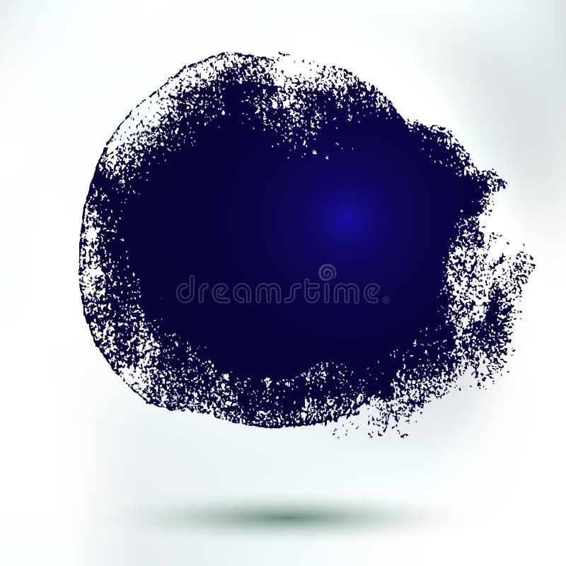 Abstract Ink Curve Form Blob, Hand Drawing Art Stock Vector ...