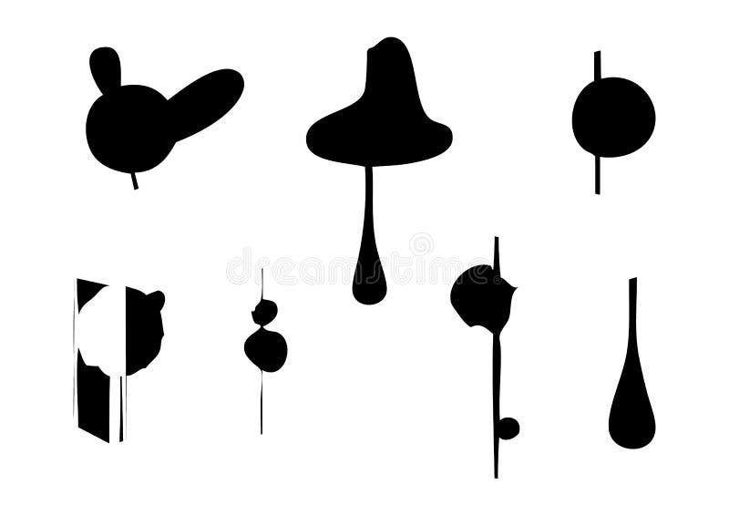 Abstract Ink Drops and Splashes. Vector Dot Design Stock Vector ...