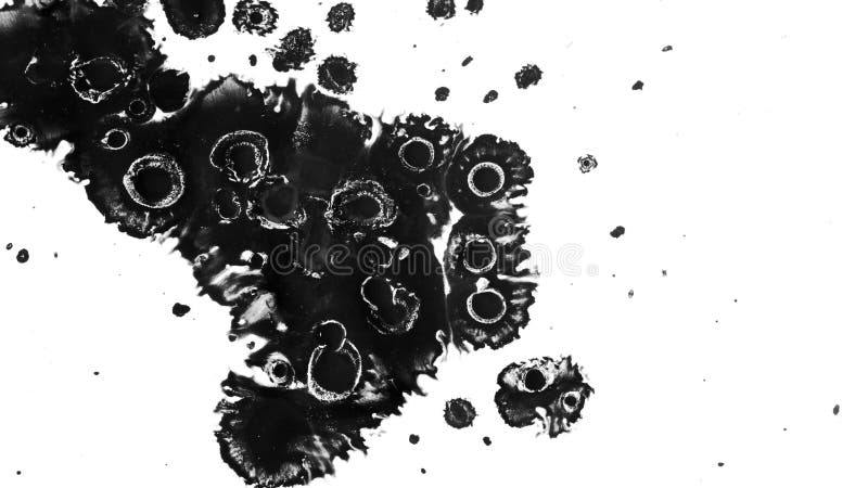 Abstract Ink Drops Spread on Wet Paper Stock Video - Video of splash ...