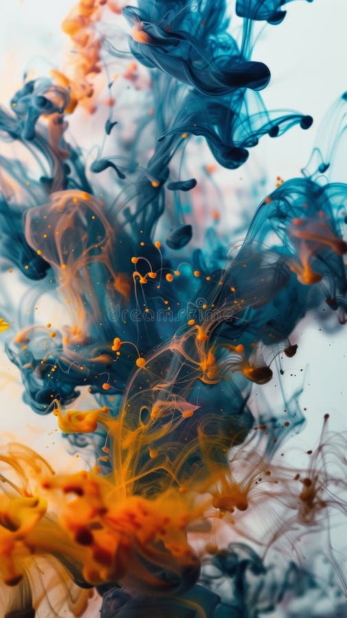 Abstract Ink Dynamics in Water - Fluid Art Photography Stock Image ...
