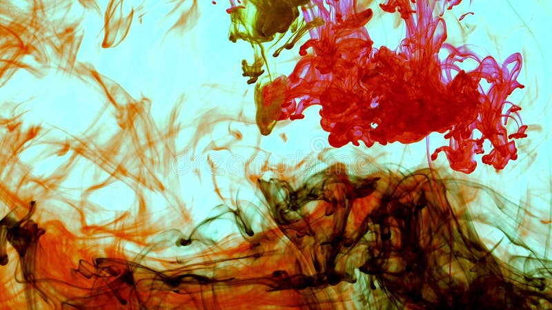 Abstract Ink Flows Spread in Underwater Stock Video - Video of dynamic ...