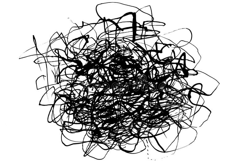 Abstract Ink Lines Grunge Background. Stock Illustration - Illustration ...