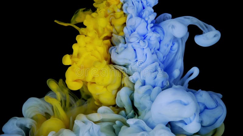 Abstract Ink Motion: Colored Ink Spreading and Bursting, Mimicking ...