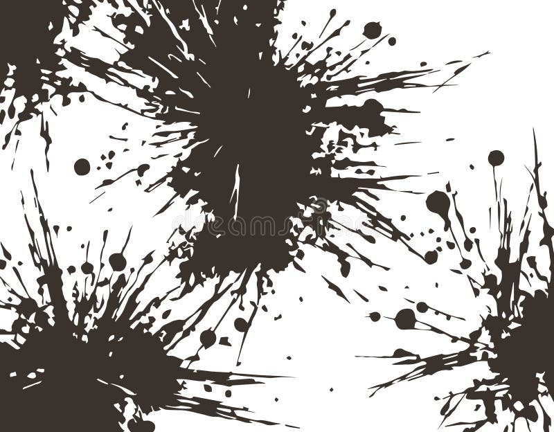 Abstract Ink Paint Brush Splatter Pattern, Grunge Rusty Dirty Texture ...