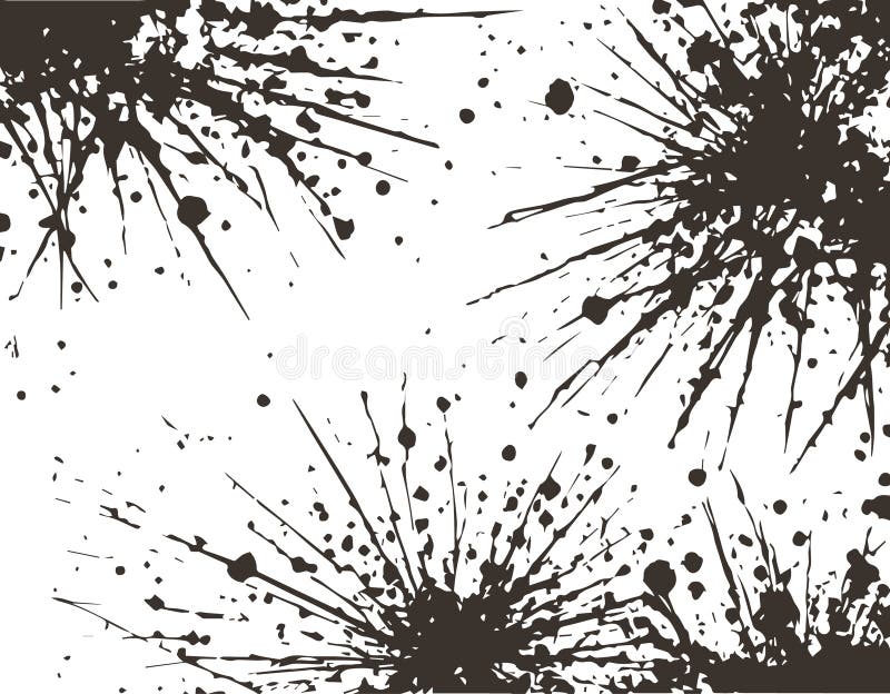 Abstract Ink Paint Brush Splatter Pattern, Grunge Rusty Dirty Texture ...