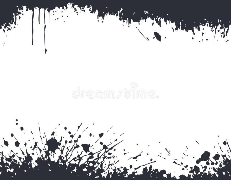 Abstract Ink Paint Brush Splatter Pattern, Grunge Rusty Dirty Texture ...